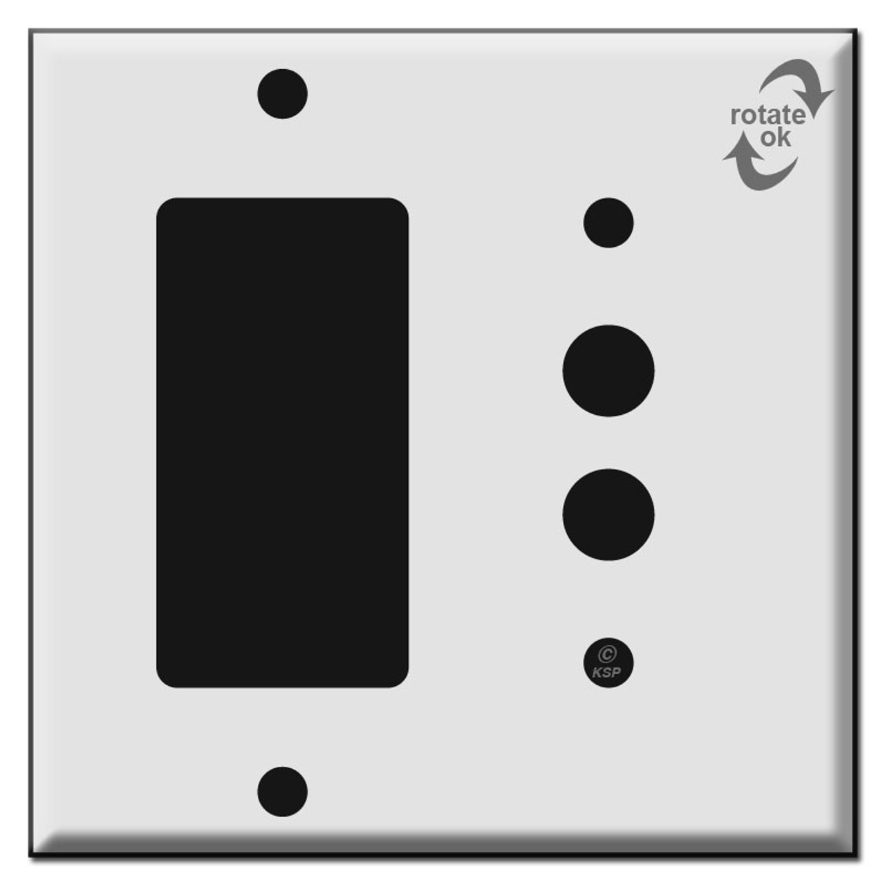 1 Decor 1 Pushbutton Wall Switch Plate Raw Brass