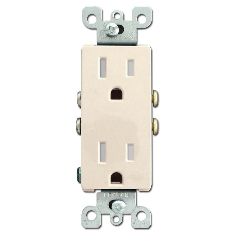 Decora Outlet Receptacle 15A Tamper Resistant - Light Almond | Kyle