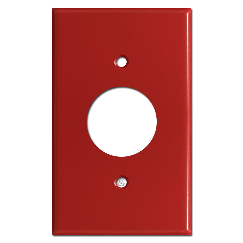 1.62'' Round Twist Locking Outlet Cover Plate - Red | Kyle Switch Plates
