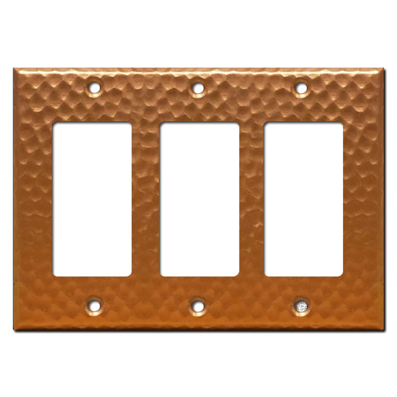 2 Toggle Light Switch Cover Hammered Copper Kyle Switch Plates