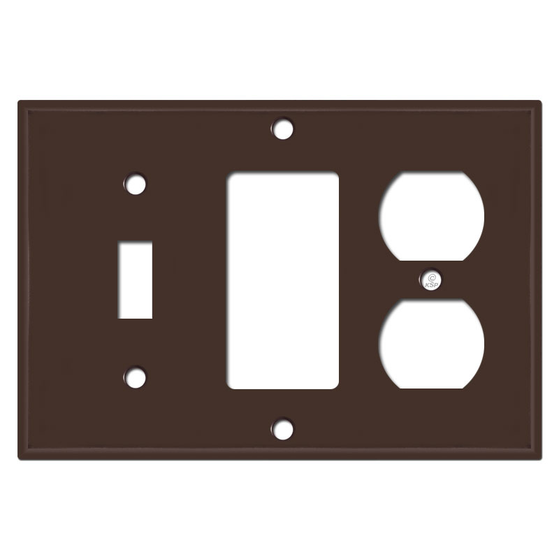 Outlet Decora Toggle Switch Cover Plate - Brown | Kyle Switch Plates