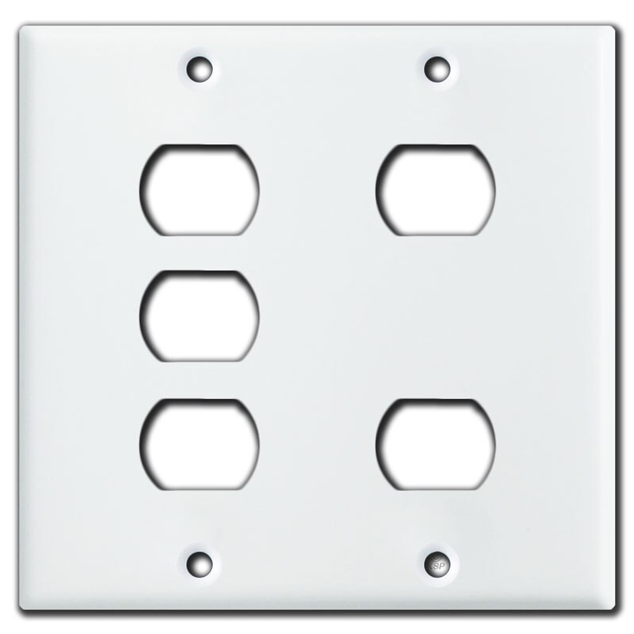 5 Despard Stacked Switch Or Outlet Cover Wallplate White