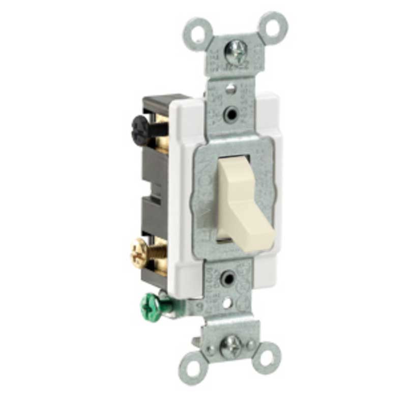 Leviton 15A 3-Way Toggle Switch Commercial Spec Grade - Ivory | Kyle