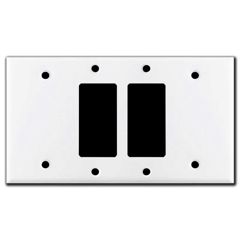 4-Gang Blank 2-Decora Blank Outlet Switch Plates | Kyle Switch Plates