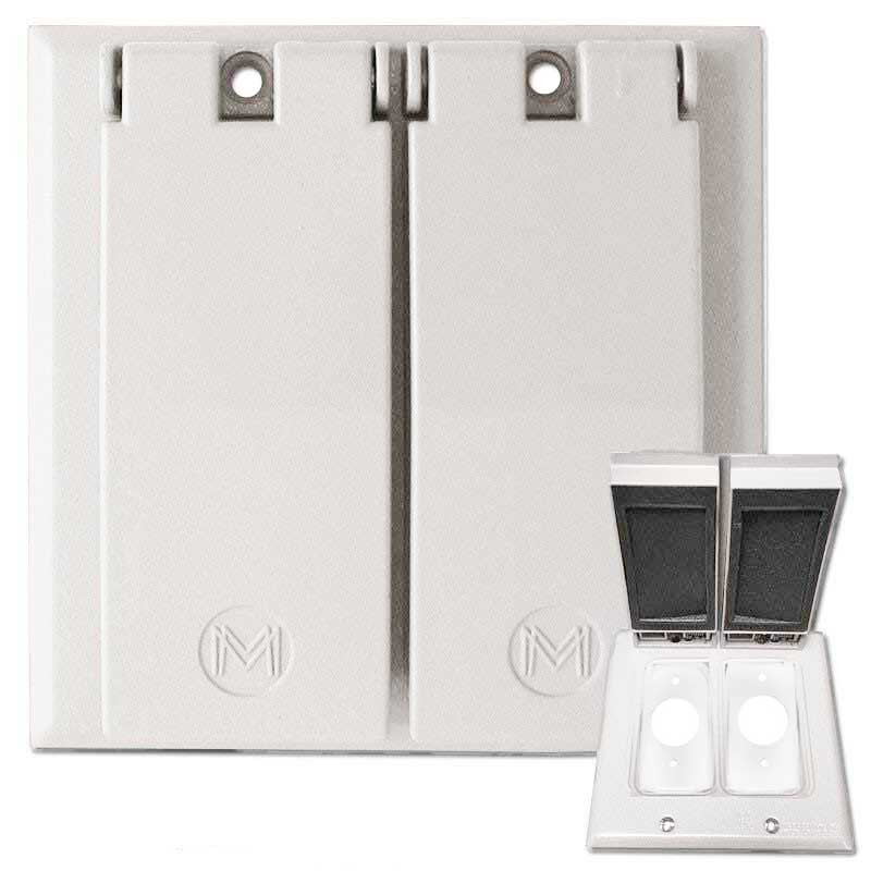 Outdoor 2-Gang Toggle or 1.4'' Round Outlet Covers for Wet Location