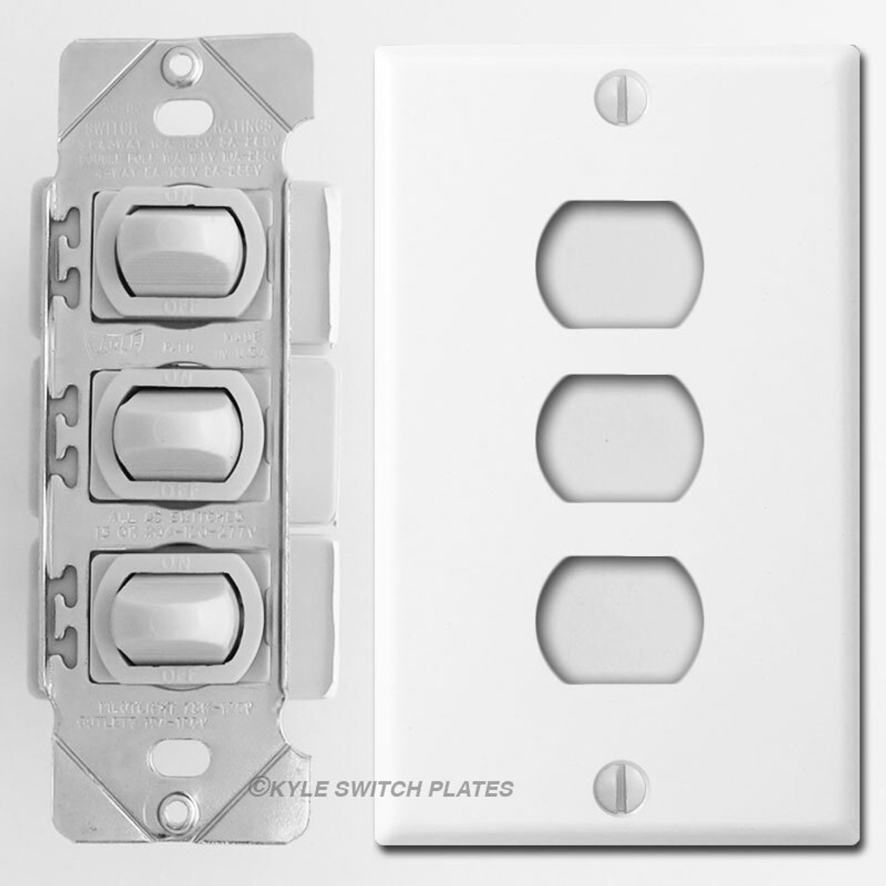 2 Gang 6 Switch Ge Low Voltage Switchplate Replacement Despard Set