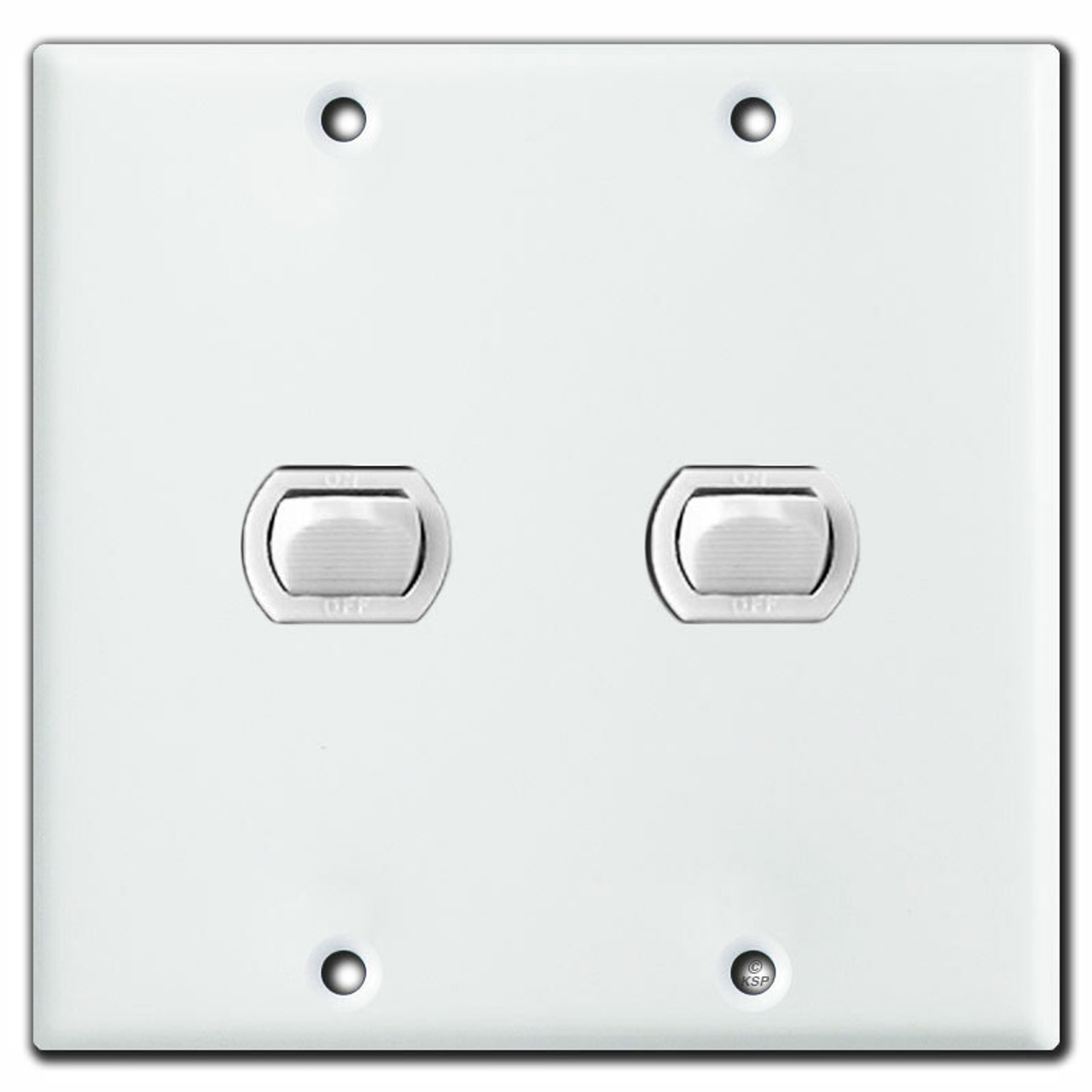 Ge Replacement 2 Gang 2 Switch Low Volt Wallplate Despard Set