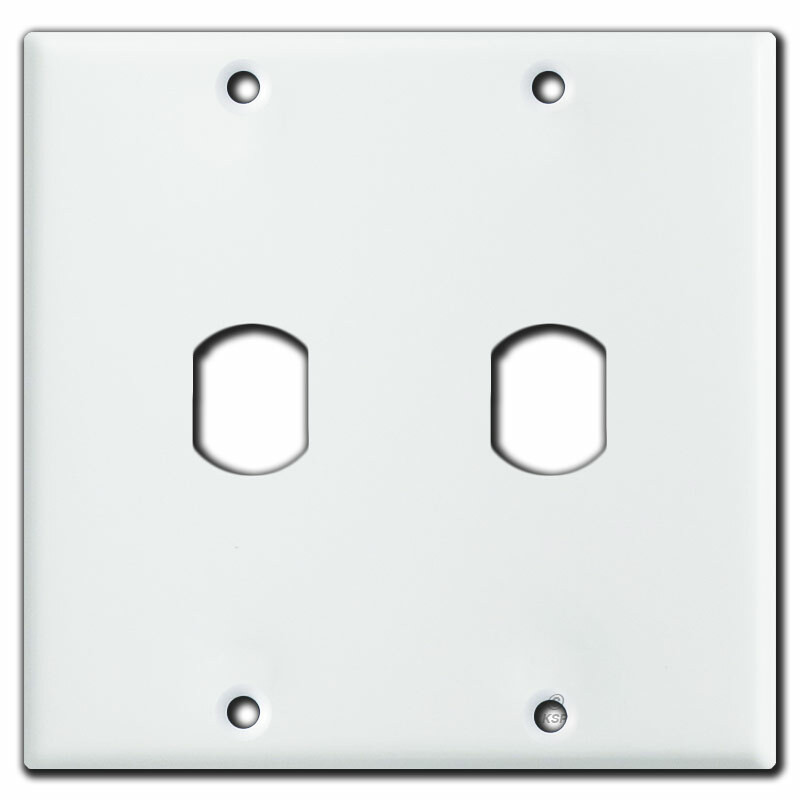 GE Vertical 2-Switch 2-Gang Despard Low Voltage Wall Plate Set