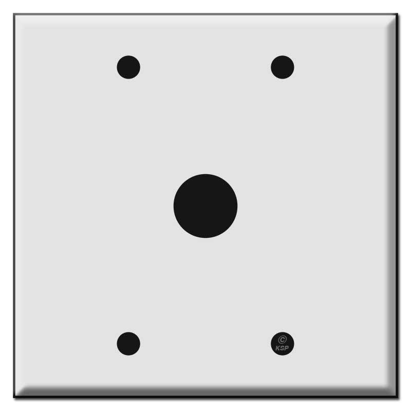 2-Gang Center .75'' Electrical Conduit Hole Cover | Kyle Switch Plates