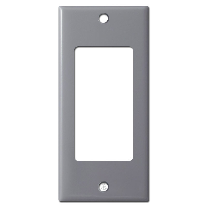 Narrow 2'' GFI Decora Rocker Switch Outlet Cover Plate - Gray