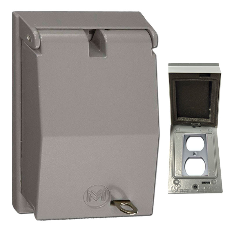 Locking Outdoor Receptacle Cover - 1 Gang Duplex Outlet