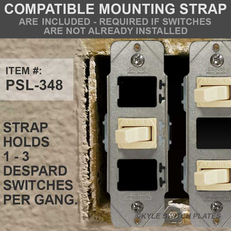 GE Replacement 3-Switch 2-Gang Despard Low Volt Wall Plate Set