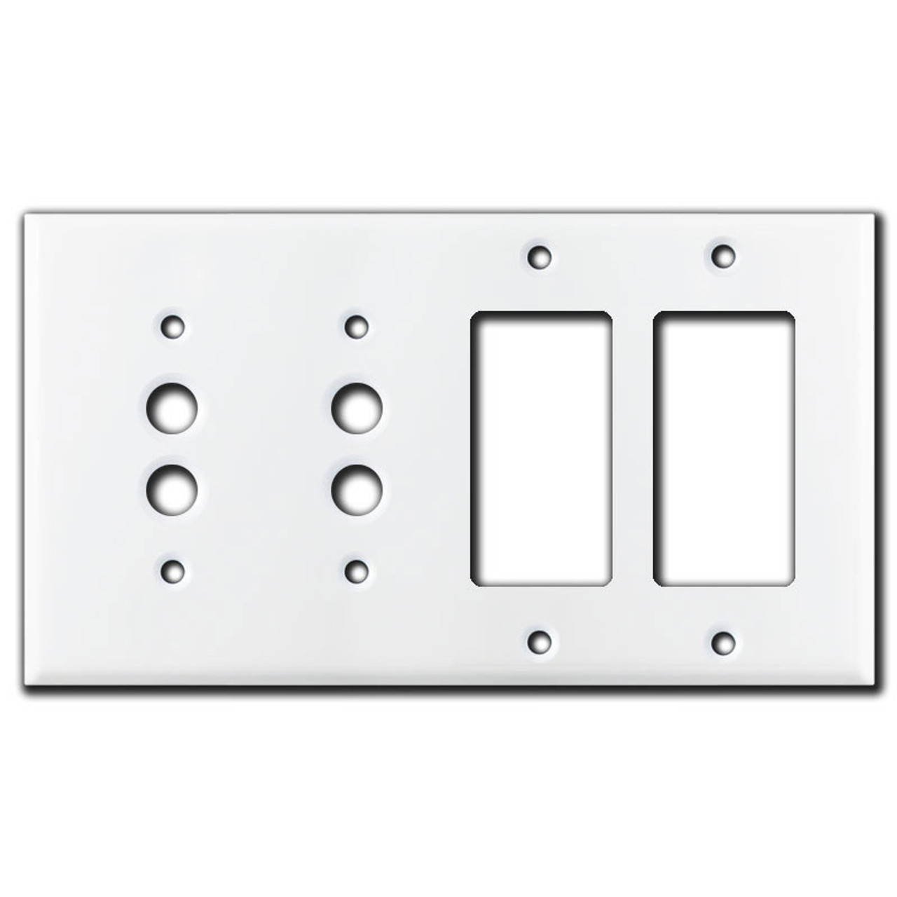 4 Gang 2 Decora 2 Push Button Switch Wall Plates Kyle Switch Plates