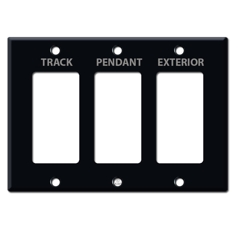 5 Custom Engraved Decora Switch Wall Plates - Black SP-CSTM-14639