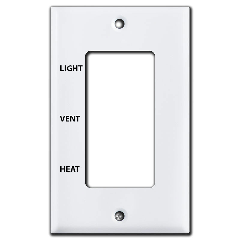 Light Vent Heat 3-Rocker Switch Plate - Lighting, Exhaust Fan, Heater