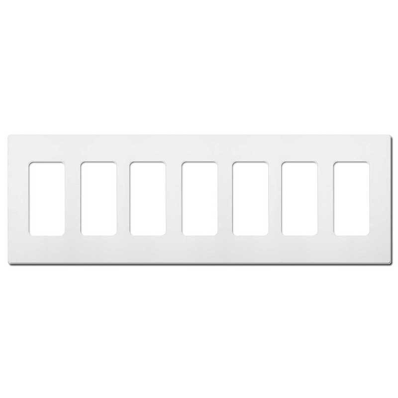 Lutron Screwless 7 Decora Switch & Outlet Cover - Snow White Plastic