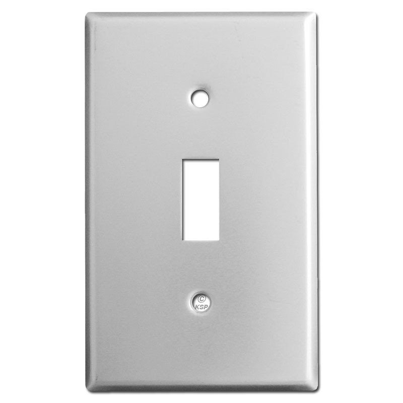 Single Toggle Switch Plate - Brushed Aluminum