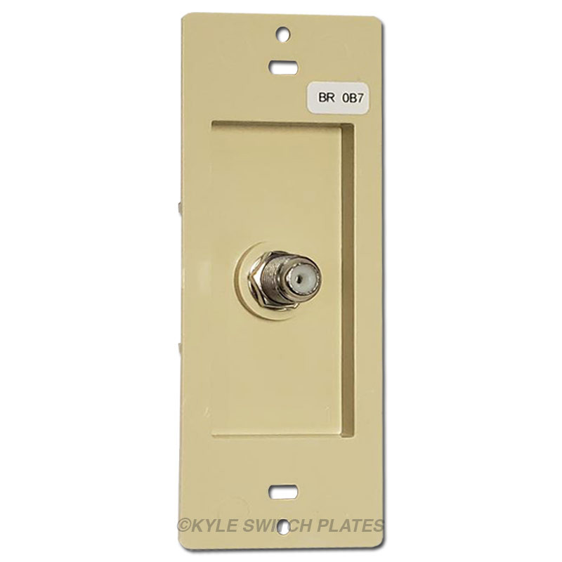 Black Coaxial Cable Jack Device for Decorator Switch Plates
