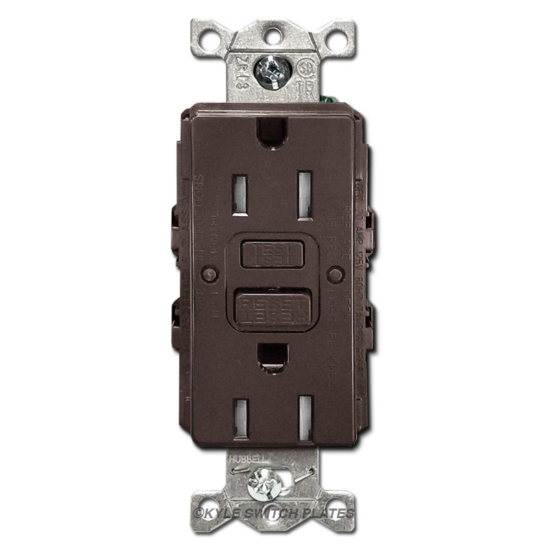 Brown 15A Tamper Resistant GFCI Decora Outlets