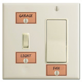 Switch Plate Labels & Engraved Name Tags Identify Light Switches