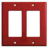 Double Decora Rocker GFI Switch Plate Cover - Red