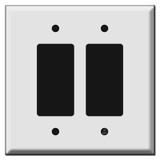 Oversized Double Decora Rocker Switch Plates for 2 Decora Devices