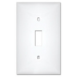 White Plastic One Toggle Light Switch Plates | Kyle Switch Plates