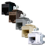 Leviton White Cat6+ Ethernet Jack for QuickPort Frames