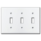 Half Narrow Toggle Electrical Switch Plate - White | Kyle Switch Plates