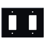 Oversized Decora Blank Decora Switch Cover Plate - Black