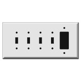 Oversized 5-Gang 4-Toggle 1-Decora Switch Plate Covers | Kyle