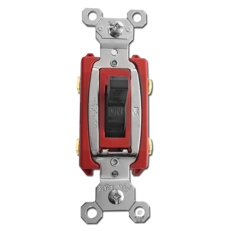 Black 3 Way 15 Amp Toggle Light Switches | Kyle Switch Plates