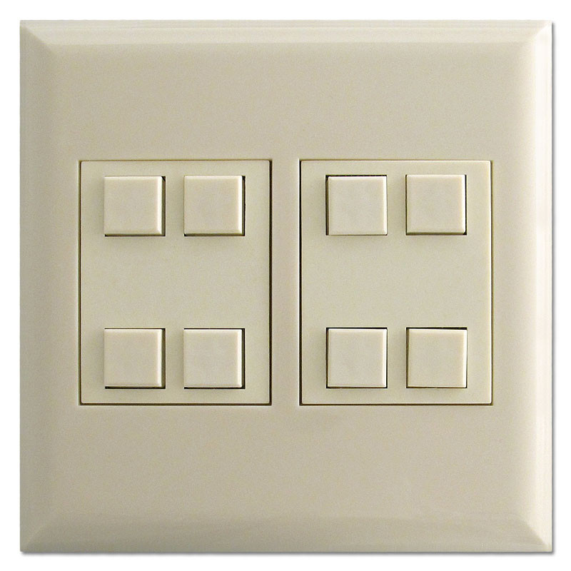 Touch Plate Classic Low Voltage 8 Button Switches Almond