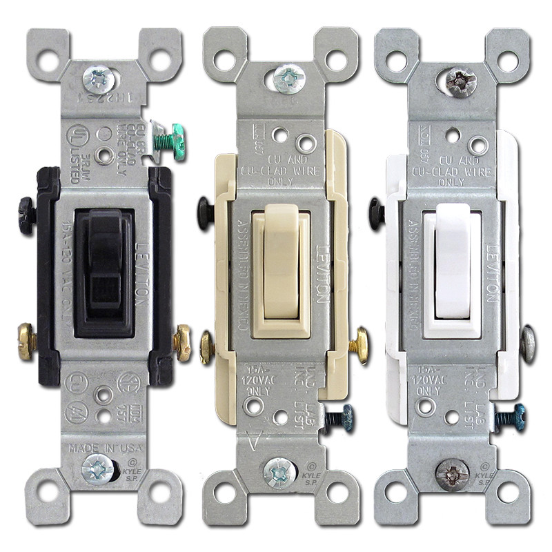 Toggle Light Switches & Dimmers for Wall Switch Plates - All Colors