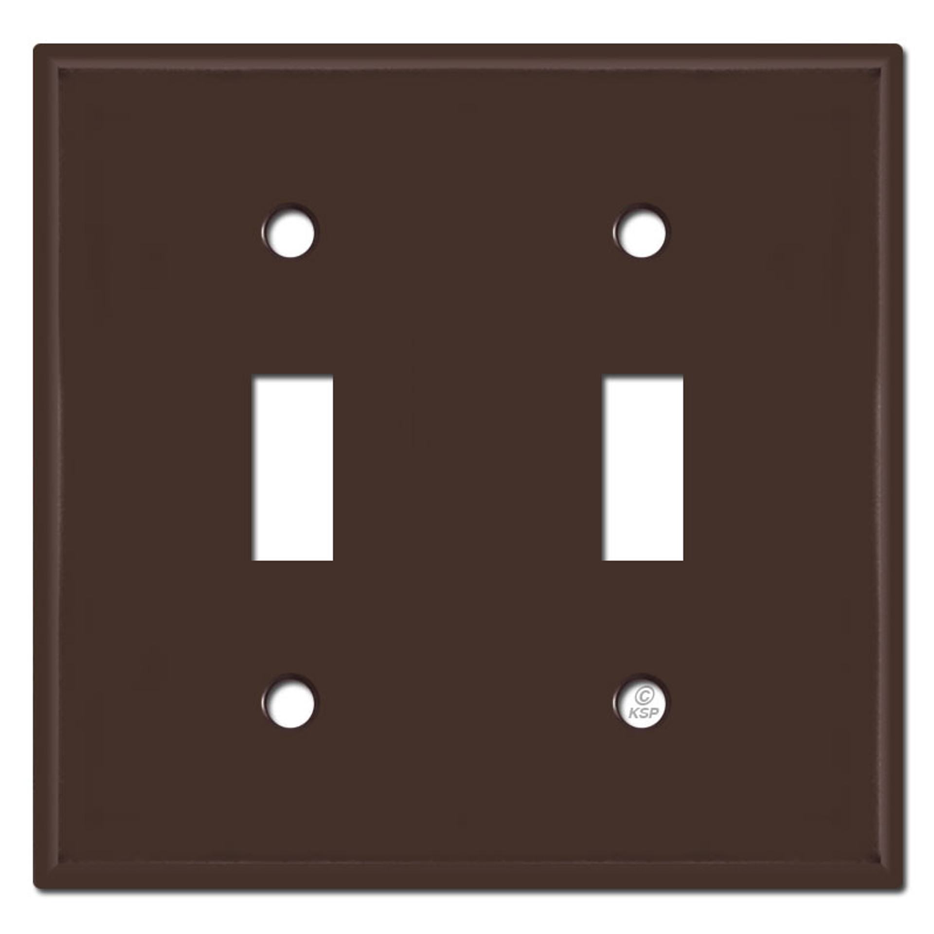 2 Toggle Switch Plate Brushed Aluminum Kyle Switch Plates