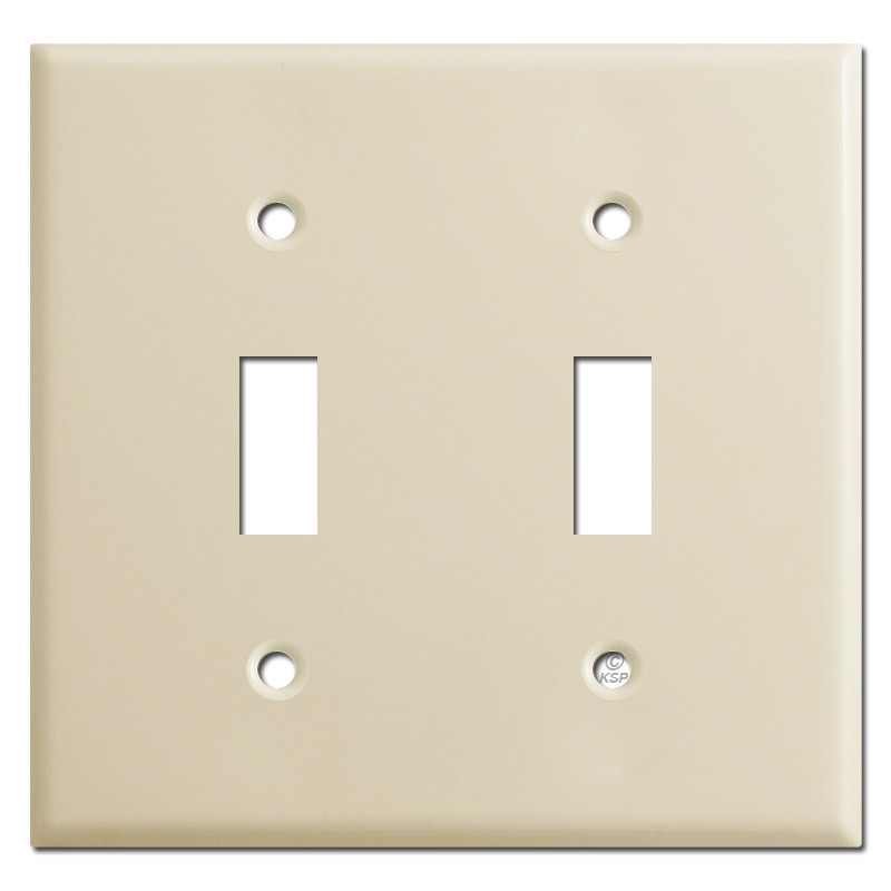 2 Toggle Duplex Switch Plate - Ivory | Kyle Switch Plates