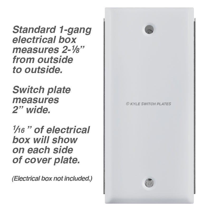 Narrow 2 Inches Wide Blank Switch Plates | Kyle Switch Plates