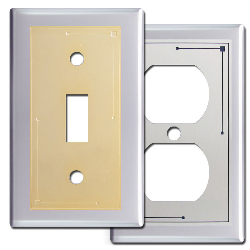 Classic Lines Switch Plates in Chrome - Kyle Design