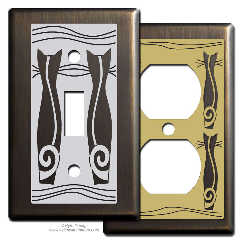 Decorative Cat Light Switch Plates & Outlet Covers by Kyle Design