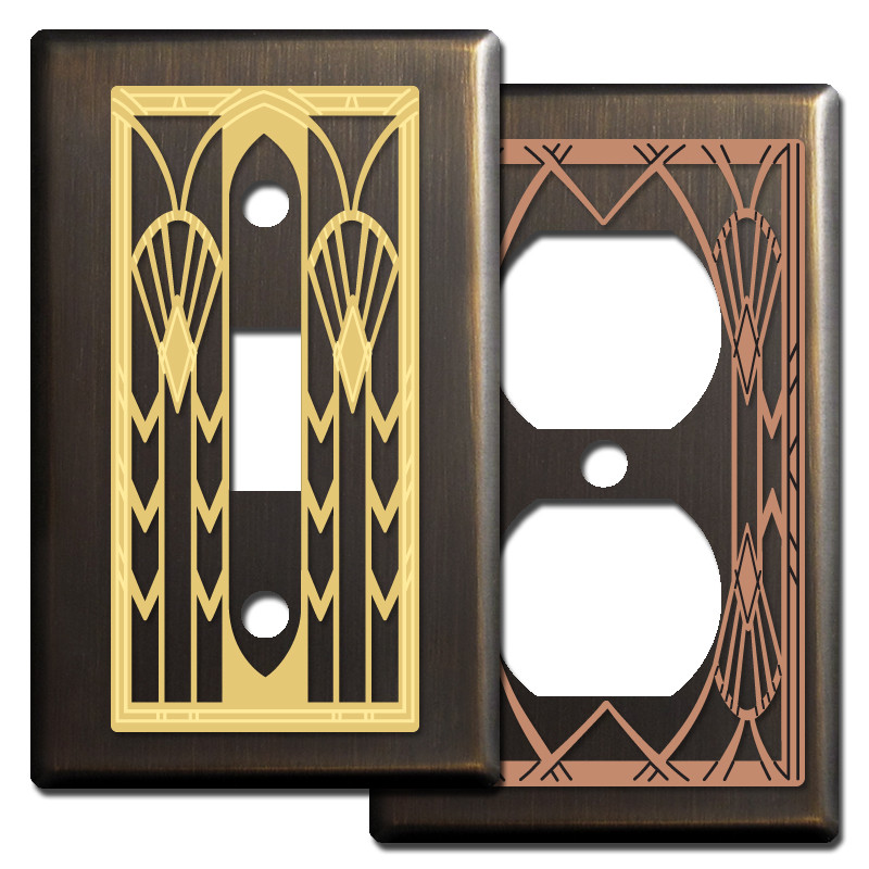 Art Deco Fan Switch Plates & Outlet Covers in 100 Sizes by Kyle Design