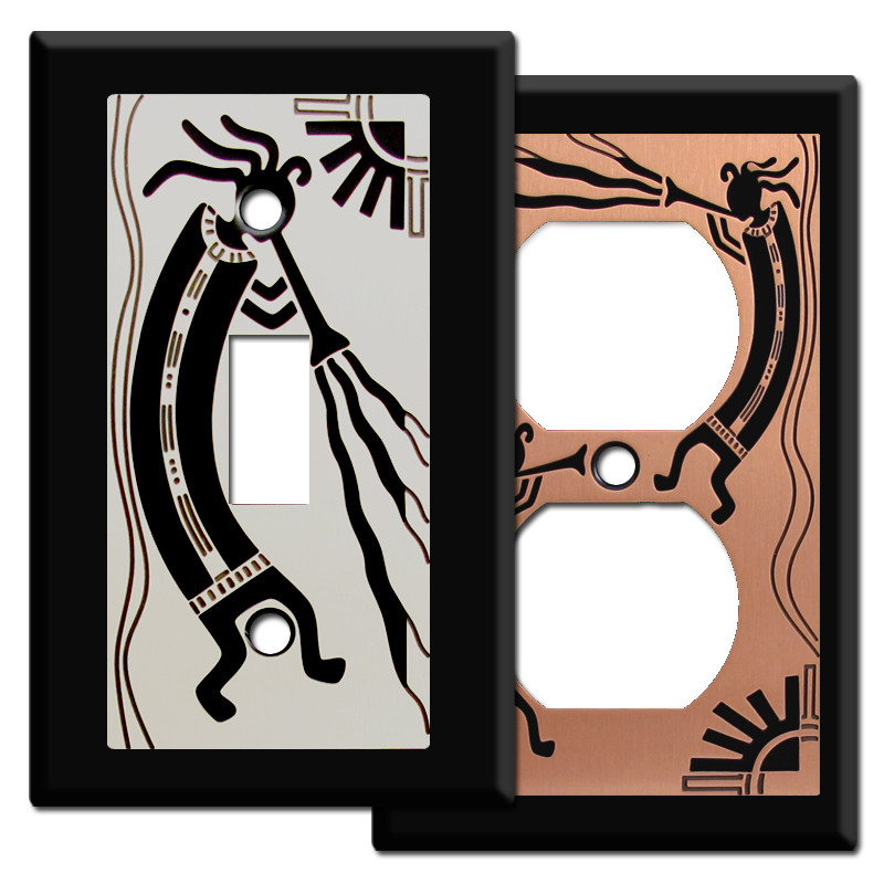 California Craftsman Light Switch Plates in Black - Kyle Design