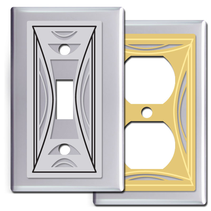 Milano Modern Light Switch Covers in Black - Kyle Design