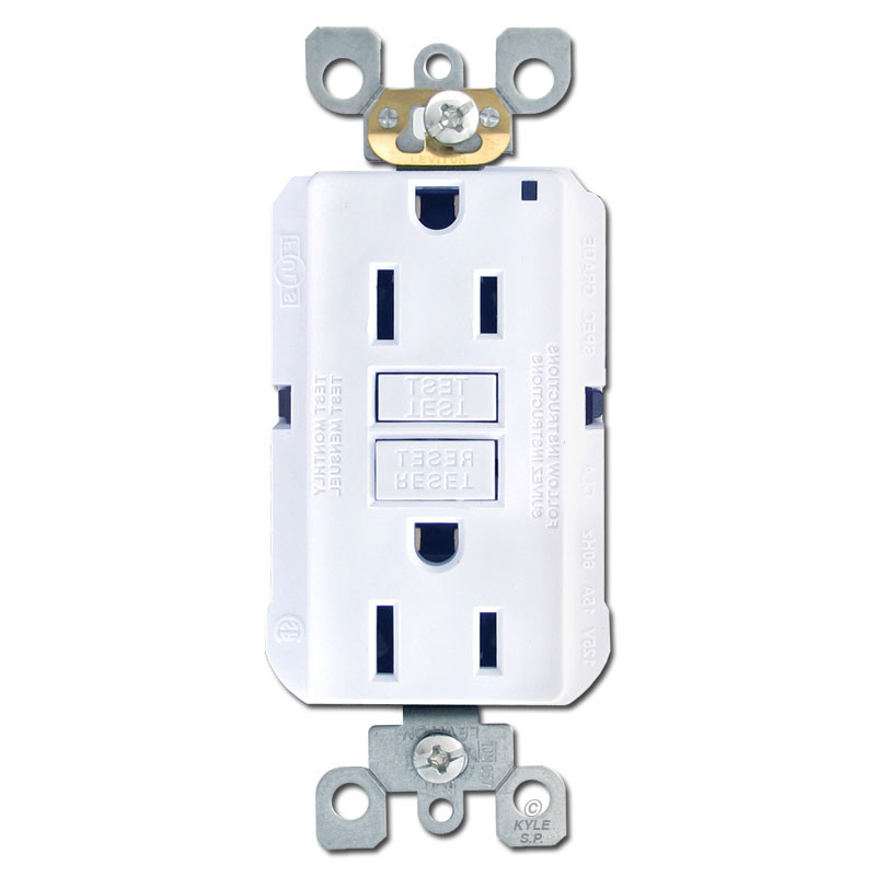 White Outlet Receptacles for Electrical Socket Cover Plates