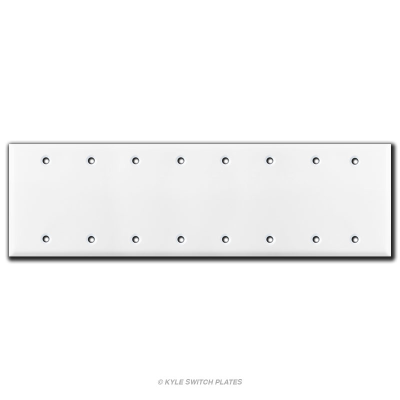 8 Blank Switch Wall Plate - White | Kyle Switch Plates