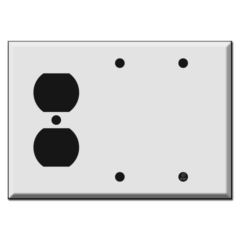 Blank - Outlet - Blank Combo Switch Plate | Kyle Switch Plates