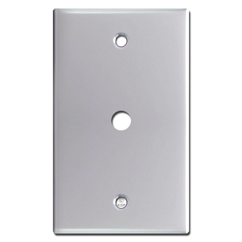 Cable Connector Wall Plate with 3/8'' Opening - Polished Chrome