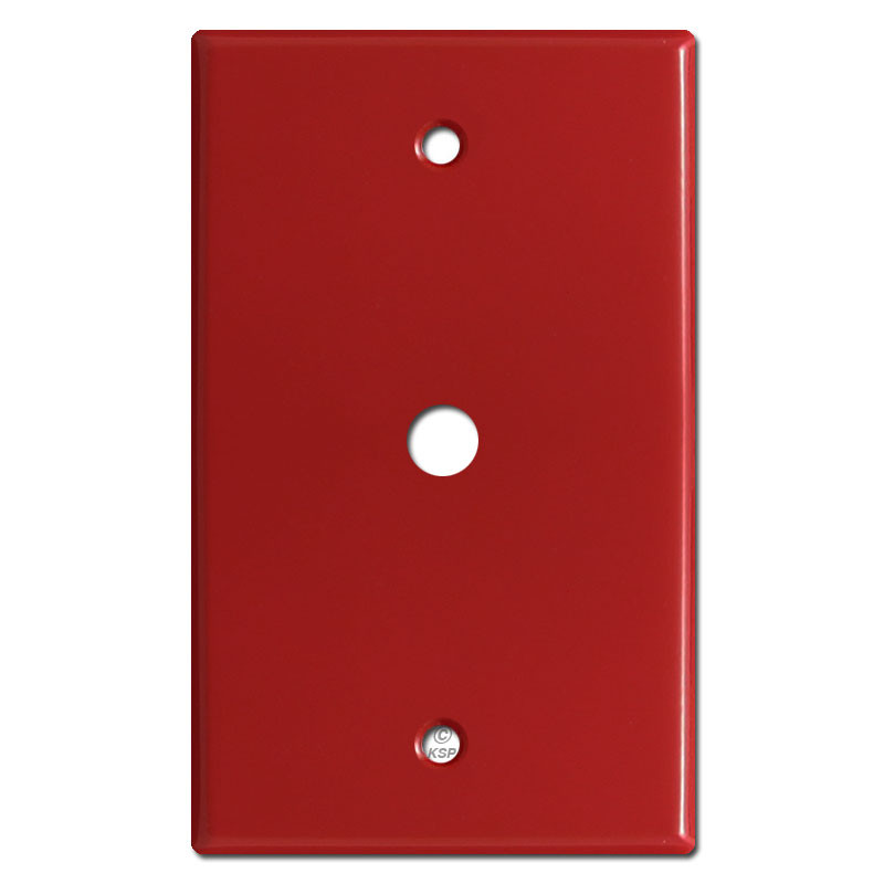 Cable Jack Wall Plates with 3/8'' Opening - Red | Kyle Switch Plates