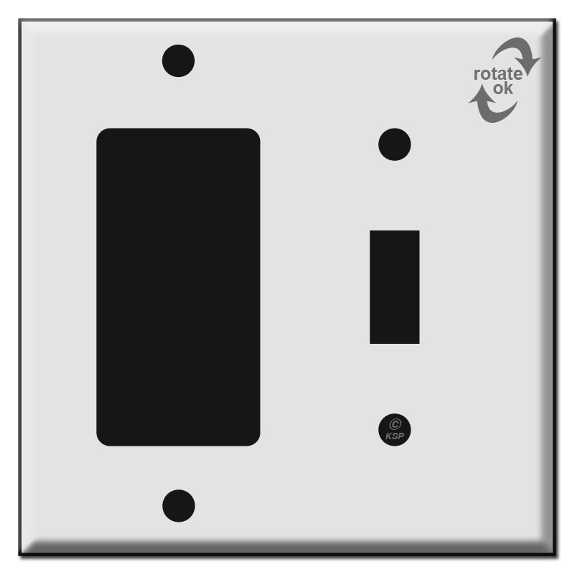 1 Toggle 1 Gfi Decora Outlet Combo Switch Plate Covers White