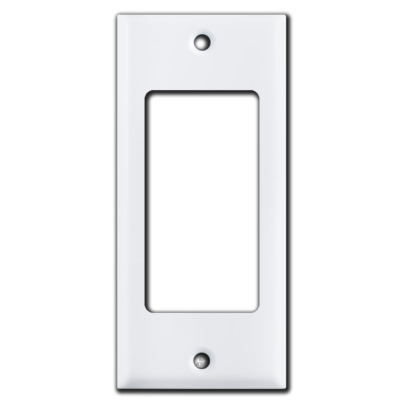 Skinny 2 Decora Rocker Light Switch Wall Plates - White