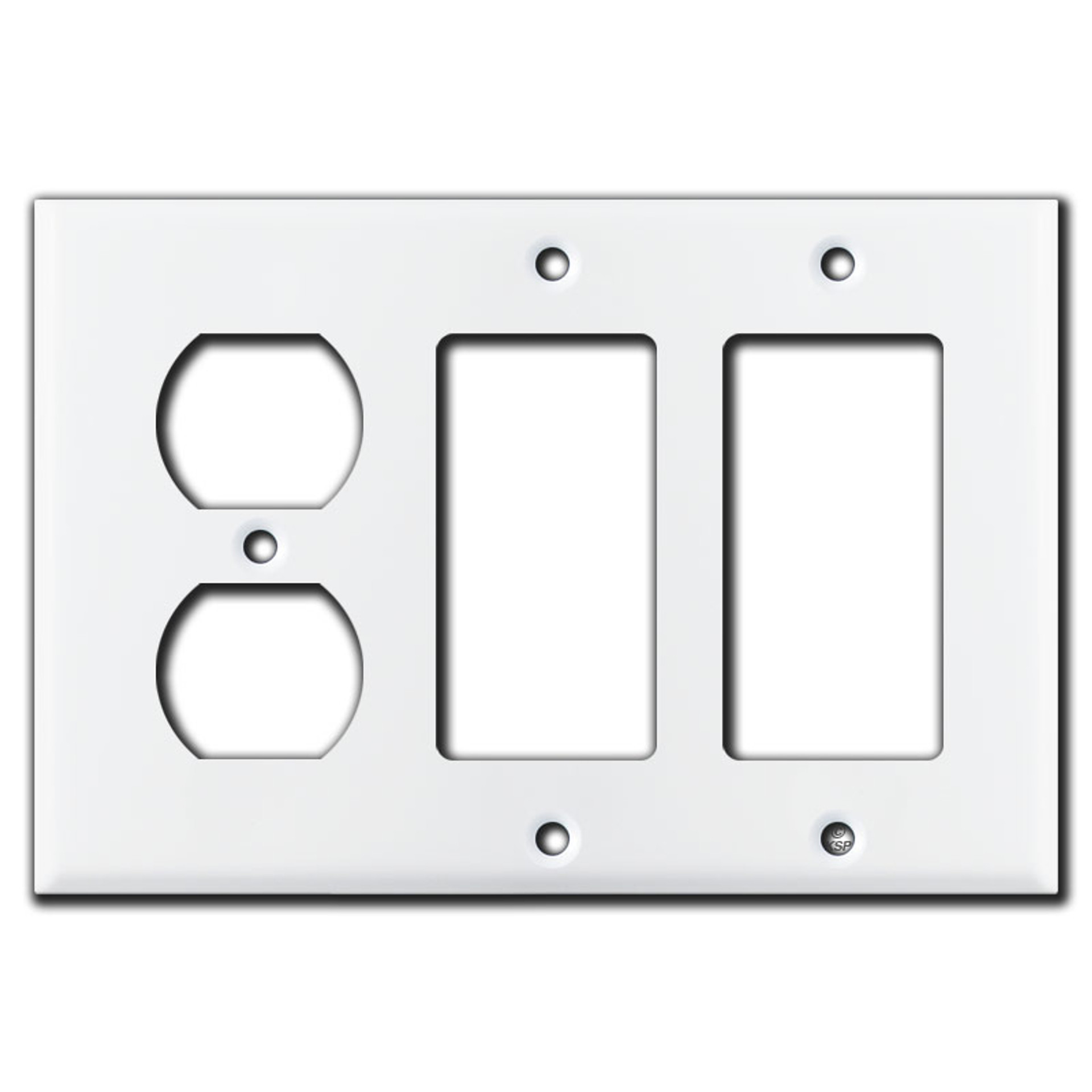 3 Duplex 1 Decora Switch Plate White Kyle Switch Plates